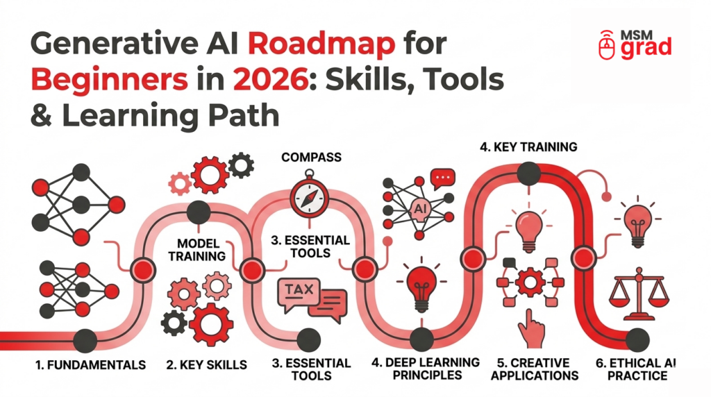 Generative AI Roadmap for Beginners in 2026: Skills, Tools & Learning Path